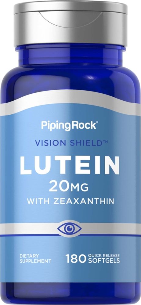 Lutein 20 mg with Zeaxanthin | 180 Softgels | Eye Health Vitamins | by ...
