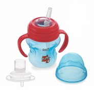 Nuby Toddler Trainer, 2 Pack 10 Ounce Spill-Proof Flip-It Straw Sippy Top Cup, Baby Cups, Colors ...