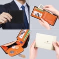 Sendefn Men's Trifold Wallet - RFID-Blocking, Genuine Leather, 8 Card ...