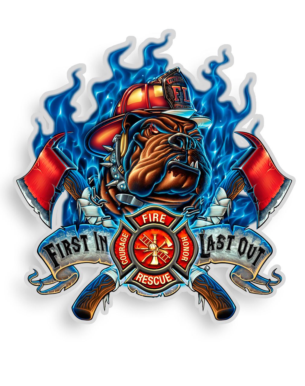 Paper & Party Supplies Bumper Stickers Support our Firefighters Sticker ...