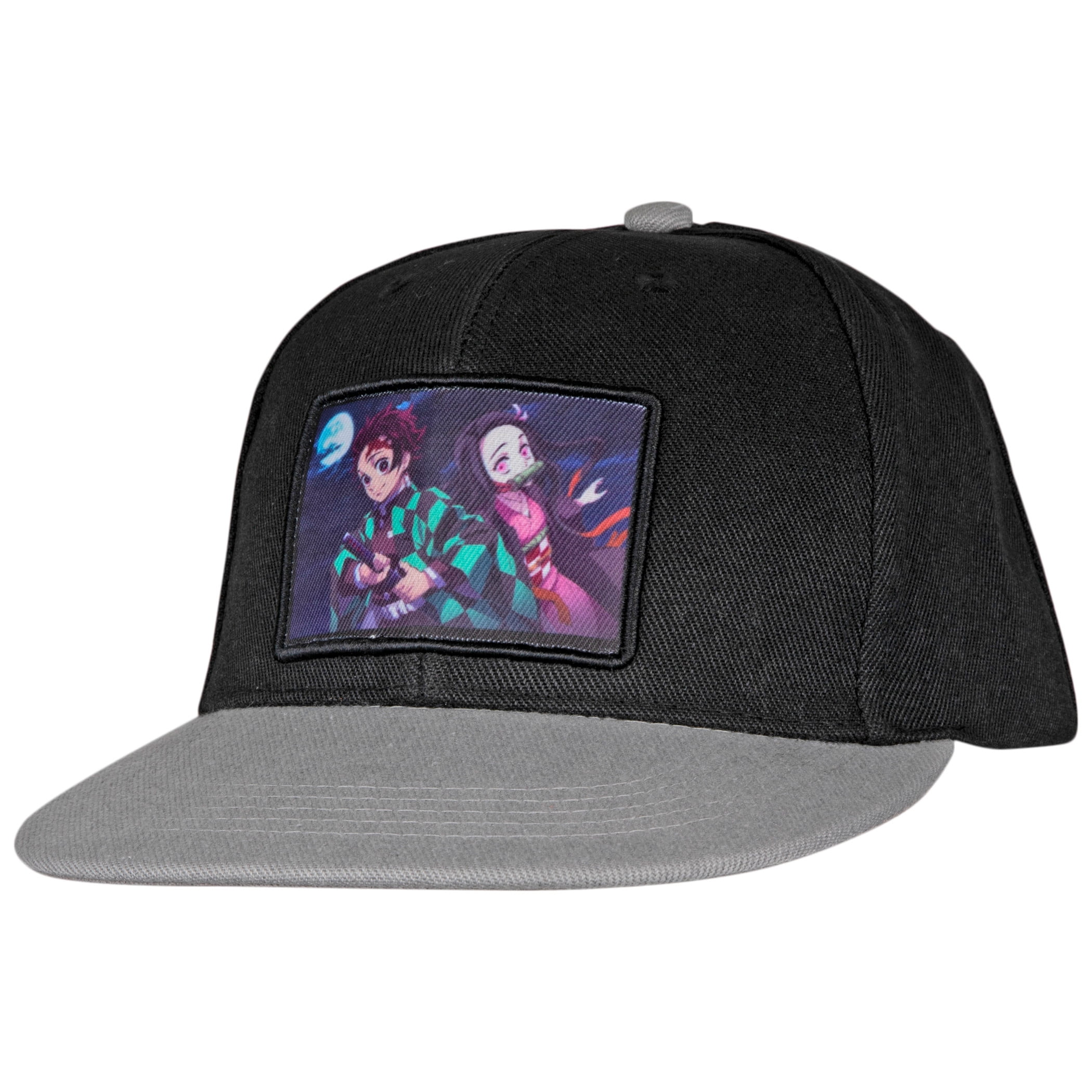 Demon Slayer Tanjiro and Nezuko Characters Flat Bill Snapback Cap ...