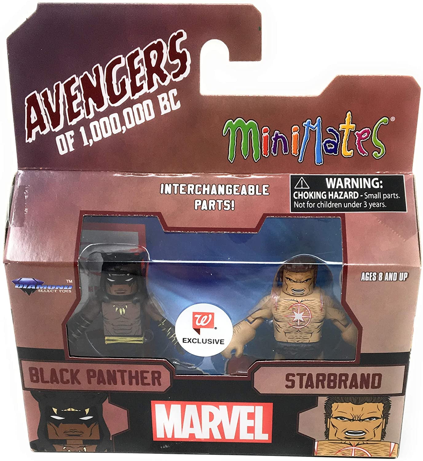 Minimates Marvel Avengers 1,000,000 BC Black Panther and Starbrand ...