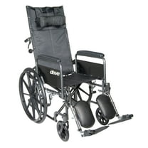 Drive Medical Viper Plus GT Full Reclining Wheelchair, Detachable Desk Arms, 20" Seat HSA/FSA ...