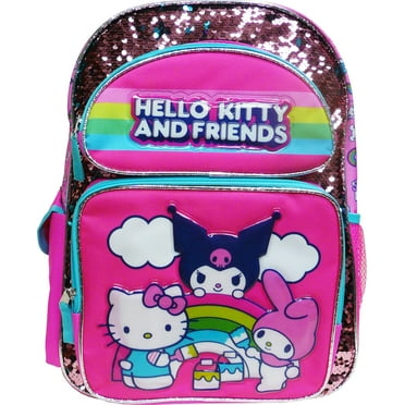 "Hello Kitty 16"" Deluxe Embroidered School Backpack with Adjustable ...