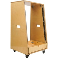 Sound Town DIY Solid Carbonized Bamboo Studio Rack with 11U Slant Mixer ...