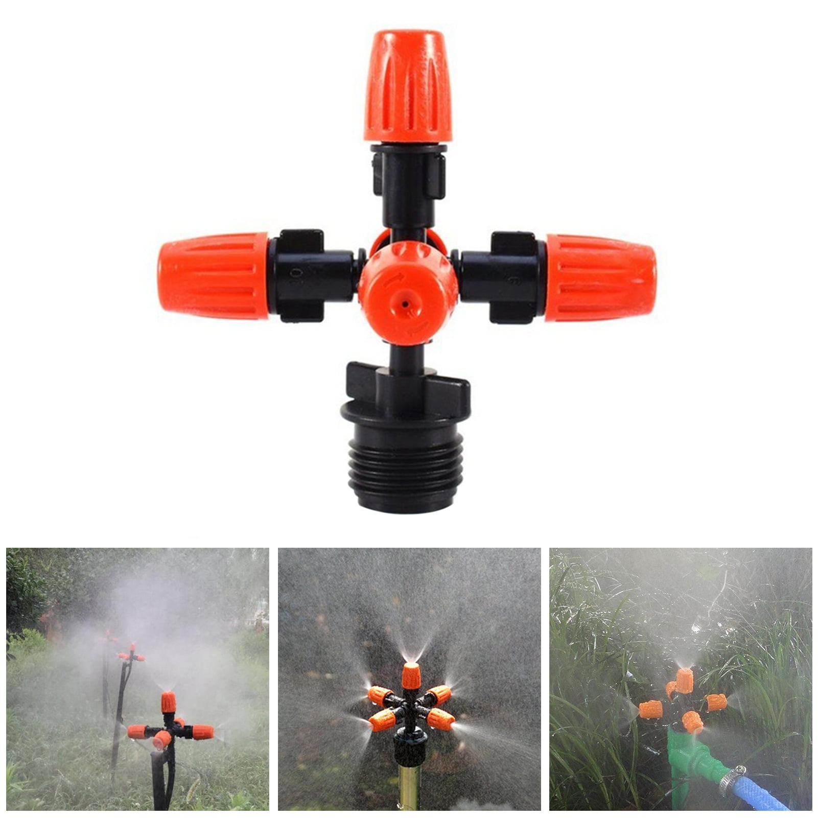 Dengjunhu Garden Sprinkler Anti-leak Adjustable Plastic 360 Degree ...