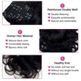 Body Wave Clip In Human Hair Extensions 120g/set Clips In Extension for ...
