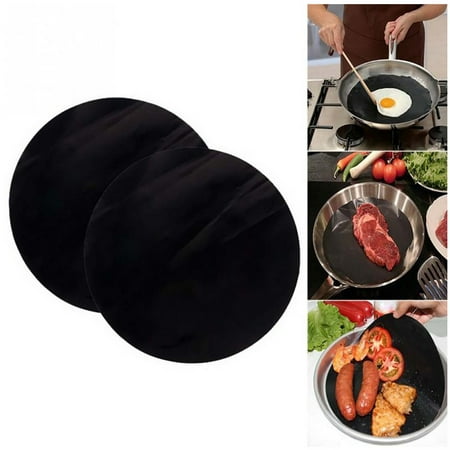 2 Pack 24cm Round Non-Stick High Temperature Pan Frying Pan Liner Sheet ...