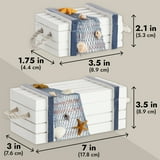Nautical Box Set, Beach Theme Wooden Jewelry Boxes for Ocean Decor (3 ...