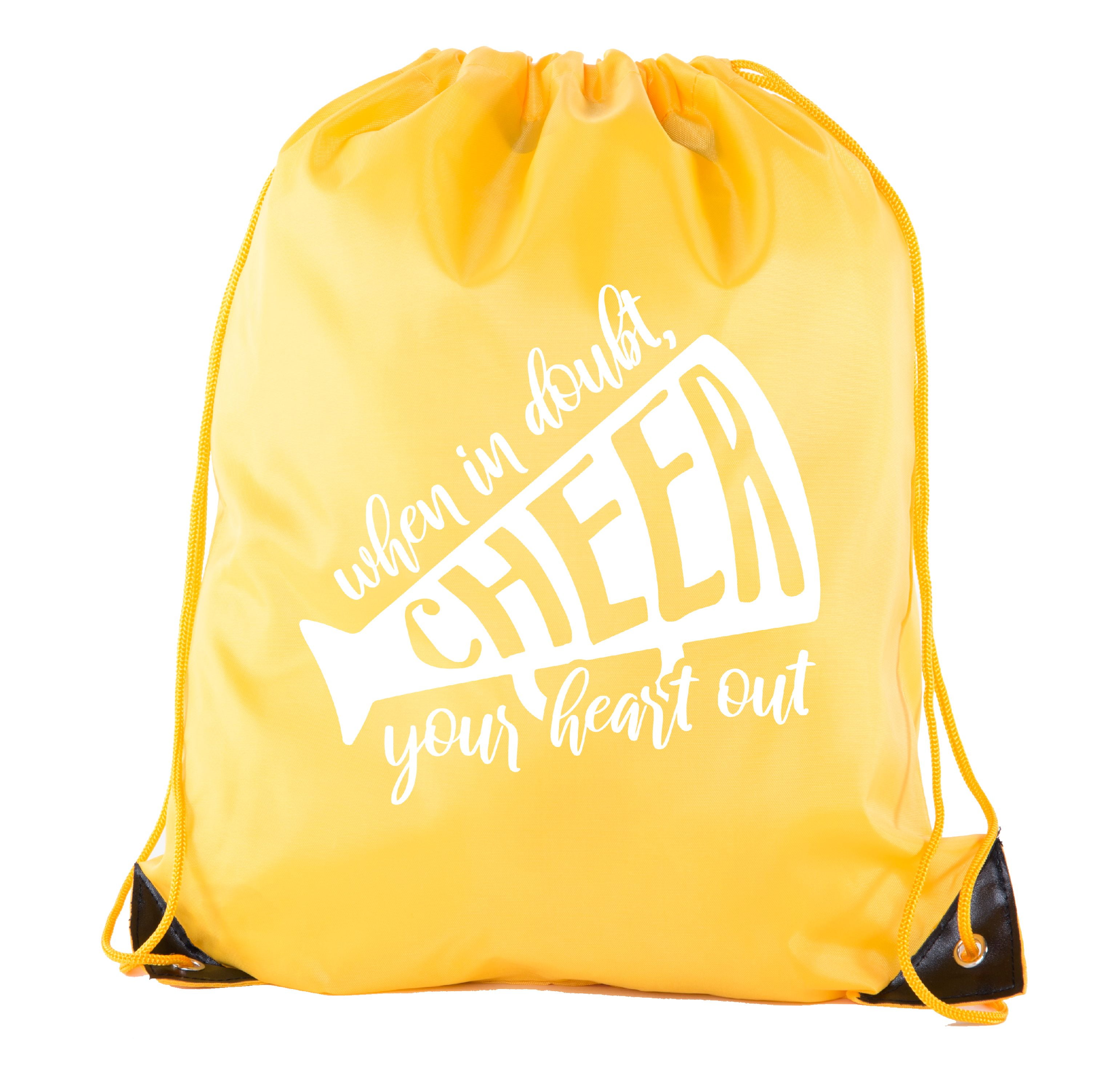 Cheer Bags, Pom Pom and Cheerleader drawstring Backpacks, Cheerleader ...