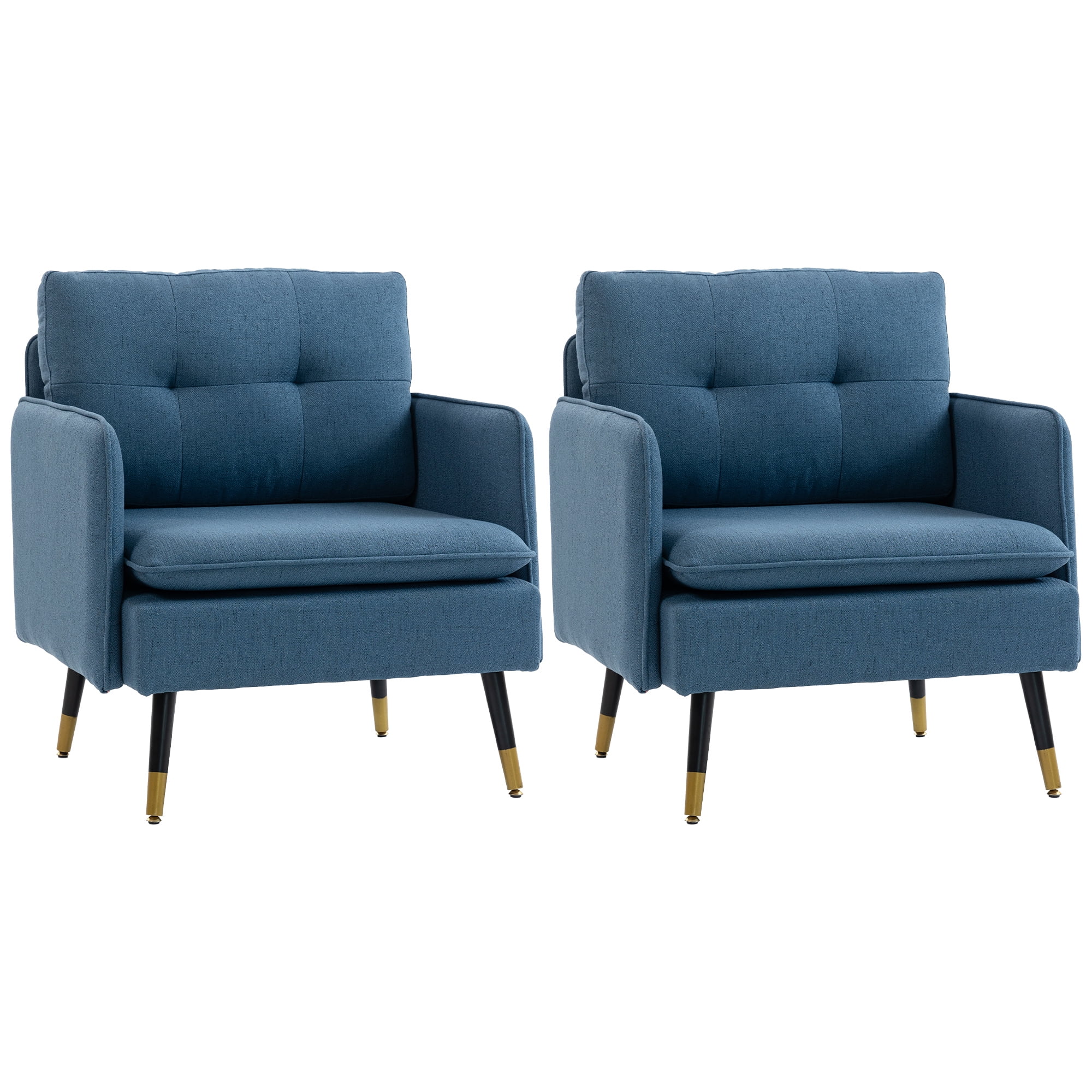 Click here for Homcom Accent Chairs Set Of 2  Armchairs With Wide... prices