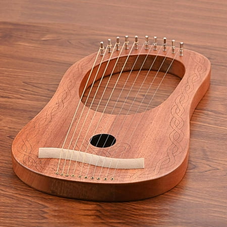 16-Strings Professional Lyre Harp Wood Mahogany Portable and ...