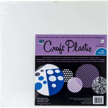 Grafix Craft Plastic Sheets 12"X12" 25/Pkg-Frosted .010 -KHLCP125 ...