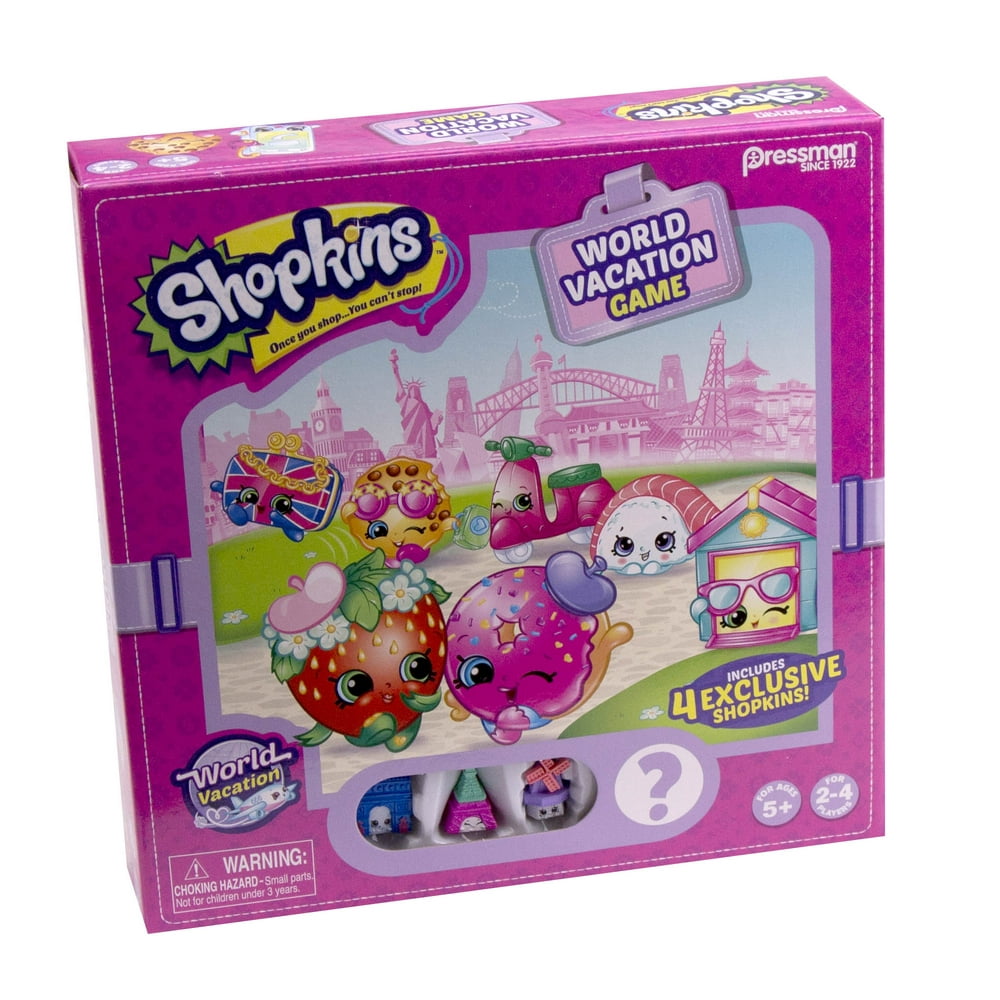 Pressman Toy Shopkins World Vacation Game Ages 5 and Up - Walmart.com ...