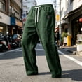 Lmueinov Men's Straight Leg Breathable Pants Cotton Blend Drawstring ...