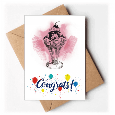 Cherry Chocolate Ice Popsicles Wedding Cards Congratulations Greeting ...