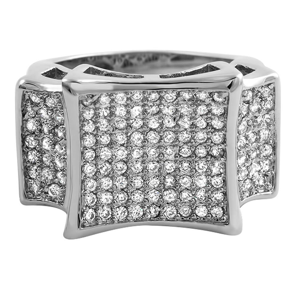 Kite CZ Micro Pave Bling Bling Ring (9) - Walmart.com