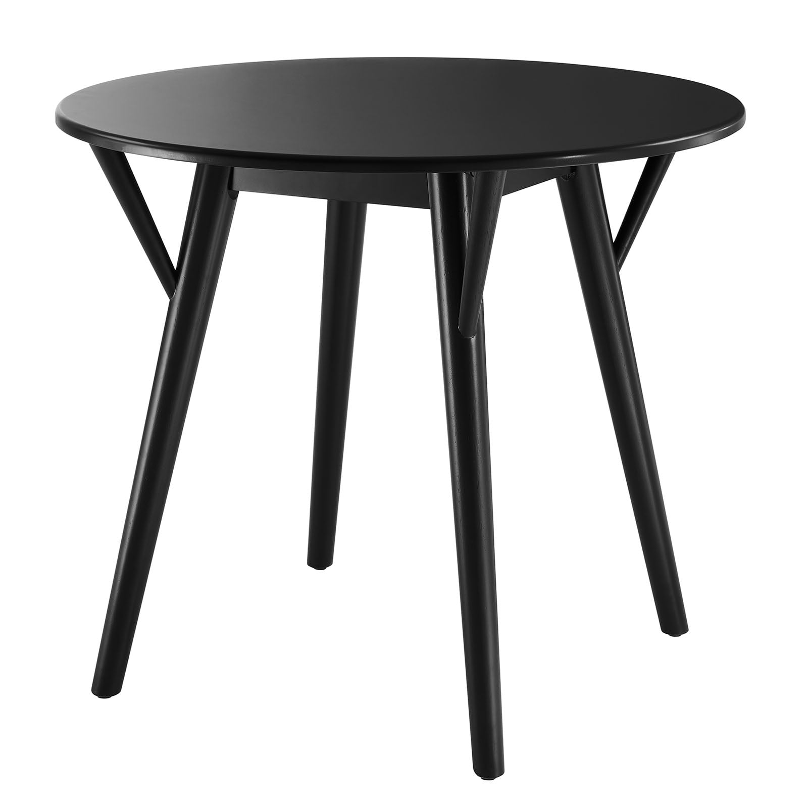 36 inch Dining Table, Round, Black, Wood, Modern Contemporary, Kitchen ...