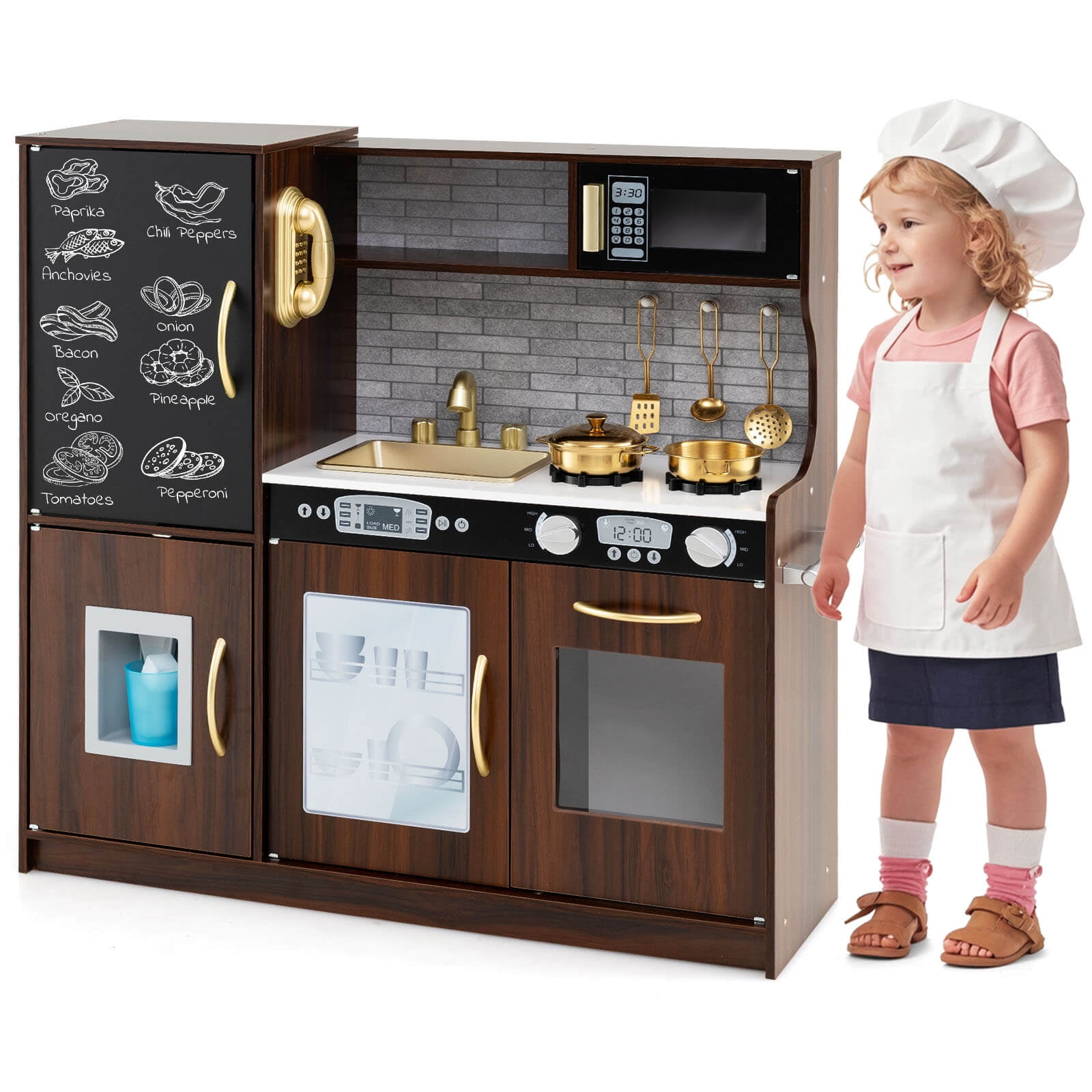 Click here for Costway Kids Pretend Play Kitchen Toddler Kitchen... prices