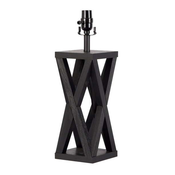 Better Homes & Gardens Large Farmhouse X Style Lamp Base, Black Finish ...