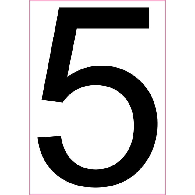 StickerTalk Number 5 Vinyl Sticker, 3.5 inches x 5 inches - Walmart.com