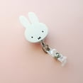 Adorable White Bunny Badge Reel ID Holder / Nurse / Student / Kawaii ...