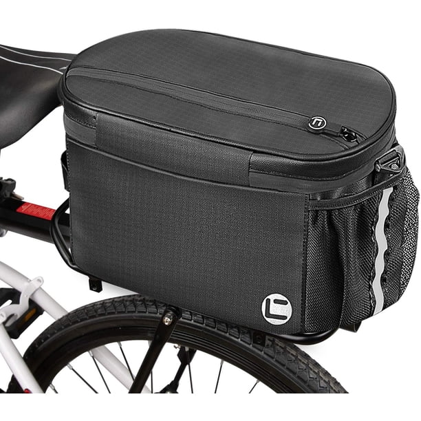 SUZH Bike Insulated Rack Bag, 10 L Large Capacity Bicycle Trunk Cooler ...