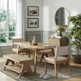 Nathan James Beacon Bohemian Bench Seat with Shoe Storage, Seagrass ...
