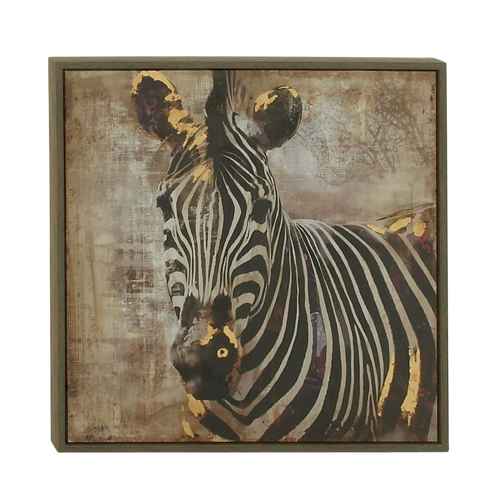 Zebra Wood Framed Canvas Art - Walmart.com - Walmart.com