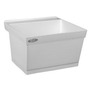 Mustee White Utility Sink, 17F Utilatub Laundry Tub, 23.5" x 23", Floor ...