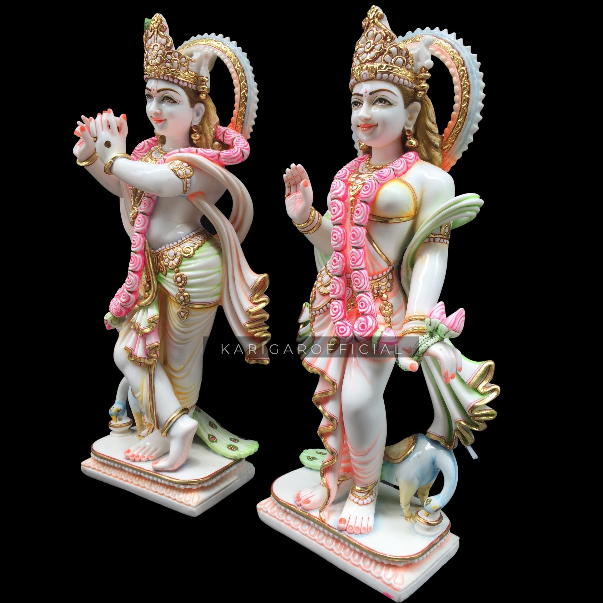 Radha Krishna Statue Murti Large 24 inches Murti in Royal Gold Leaf ...