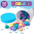 Tub Works Bath Color Fizzies 150 Count Kids Bath Color Tablets in 7 ...
