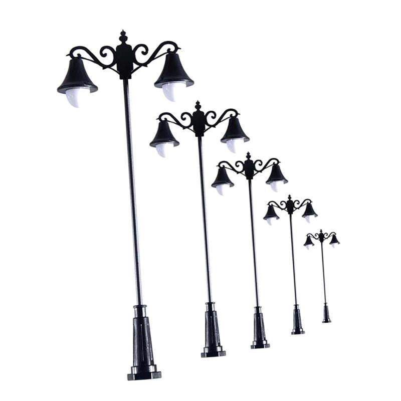 5pcs Model Railway Train Lamp Post Street Lights Scale Lamppost Street ...