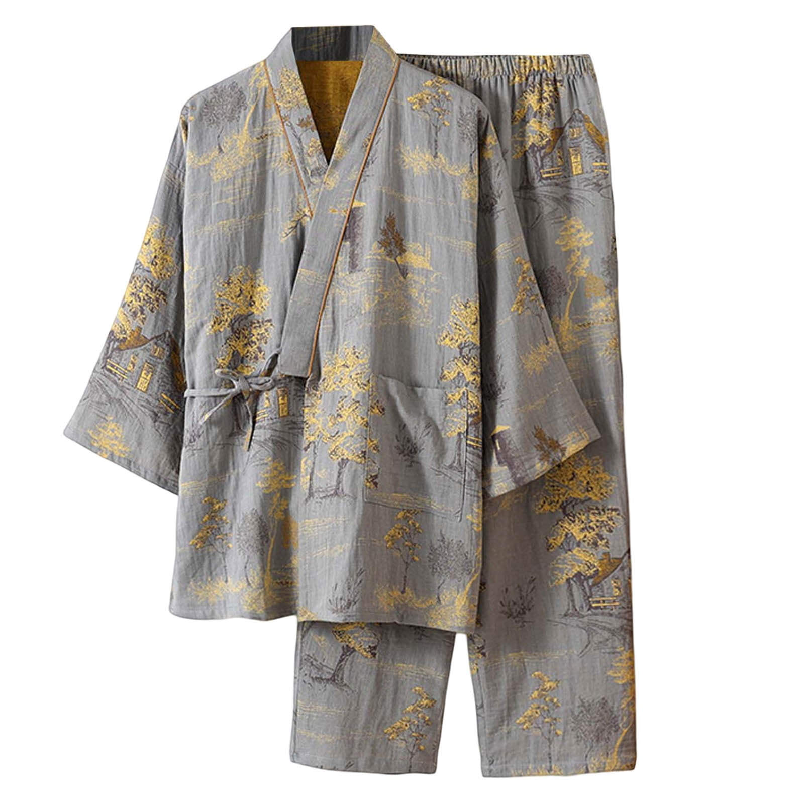 Click here for Chaochao Japanese Kimono Style Men Pajama Set Loos... prices