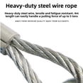 Heavy Duty Off Road Tow Strap 5 Ton 4m Steel Wire Towing Rope with ...