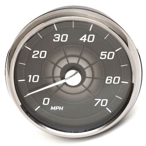 Medallion Boat Speedometer Gauge 8650-00100-29 | Oversized Silver Black ...
