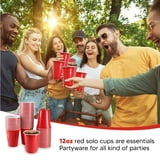 50 Count Red disposable Plastic Cups, 16 oz Pack Helianthus - Walmart.com