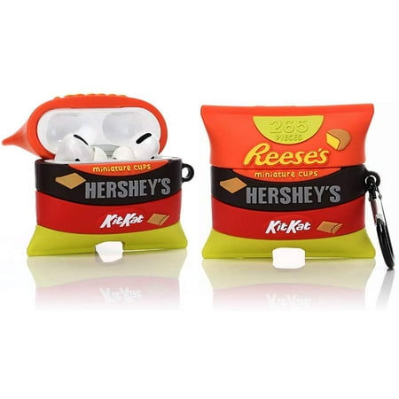 Silicone Cute Airpods Pro Chocolate Case with Keychain, Cartoon Snacks ...