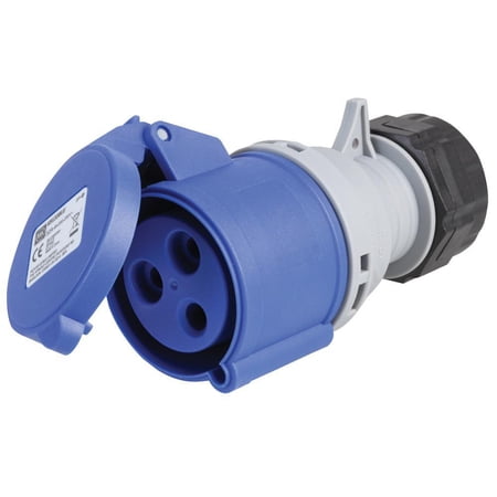 MK - 32A, 250V, Cable Mount CEE Socket, 2P+E, Blue, IP44 | Walmart Canada