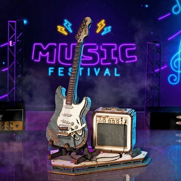 Hands Craft 3D Modern Wooden Puzzle: Musical Instrument - Saxophone ...