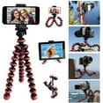 GLUAAE Bendable Smartphone Mount, Travel Tripod Stand with Remote for ...
