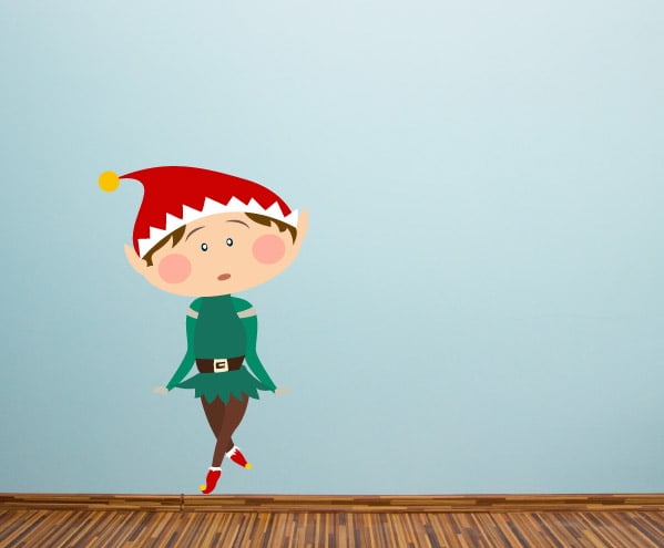 Christmas Elf Wall Decal - Vinyl Sticker - Car Sticker - IDCOLOR006 ...
