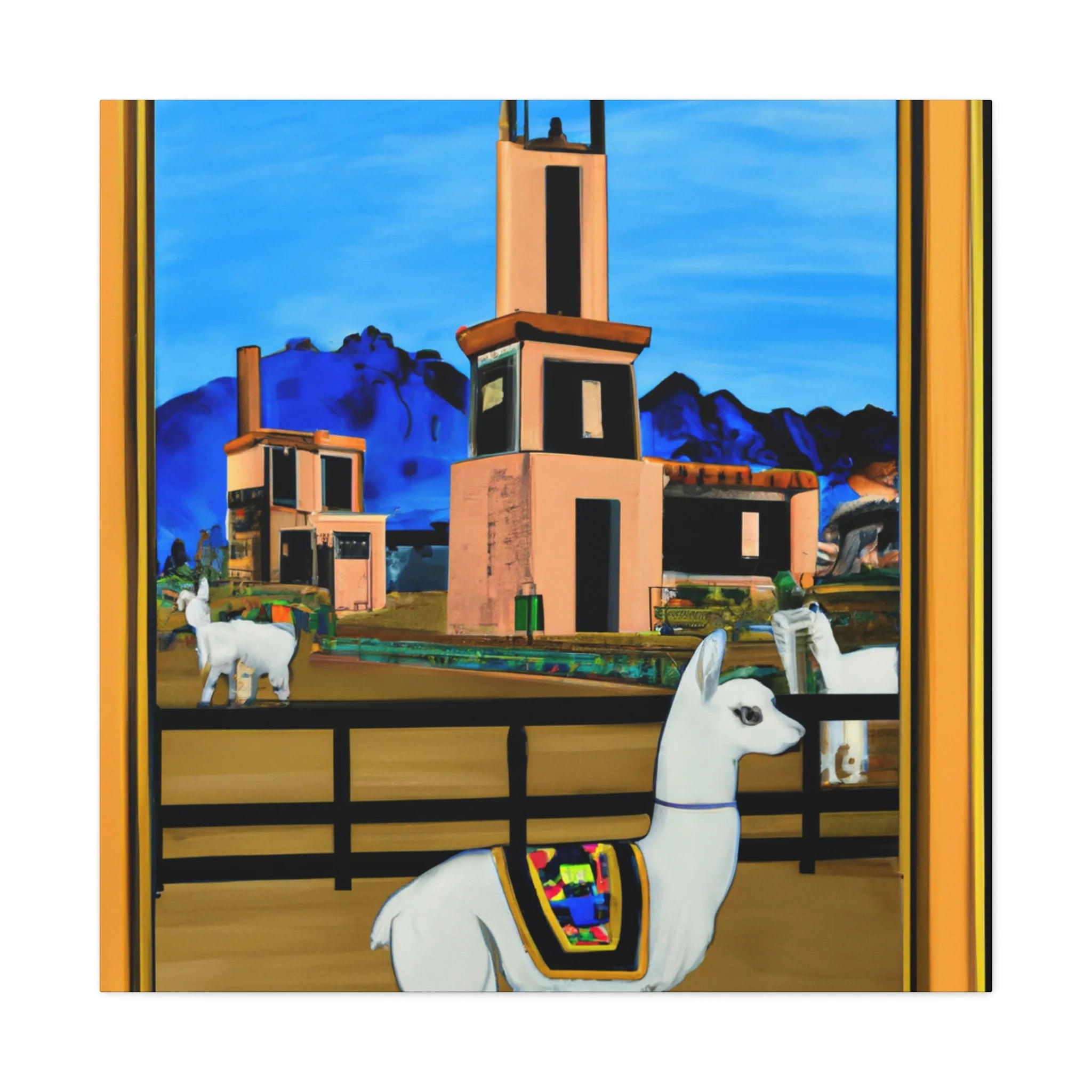 Llama Art Deco Glam - Canvas - Walmart.com