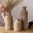 Ceramic Vase Set of 3 Imitation Wood Color Rustic Farmhouse Home Decor ...
