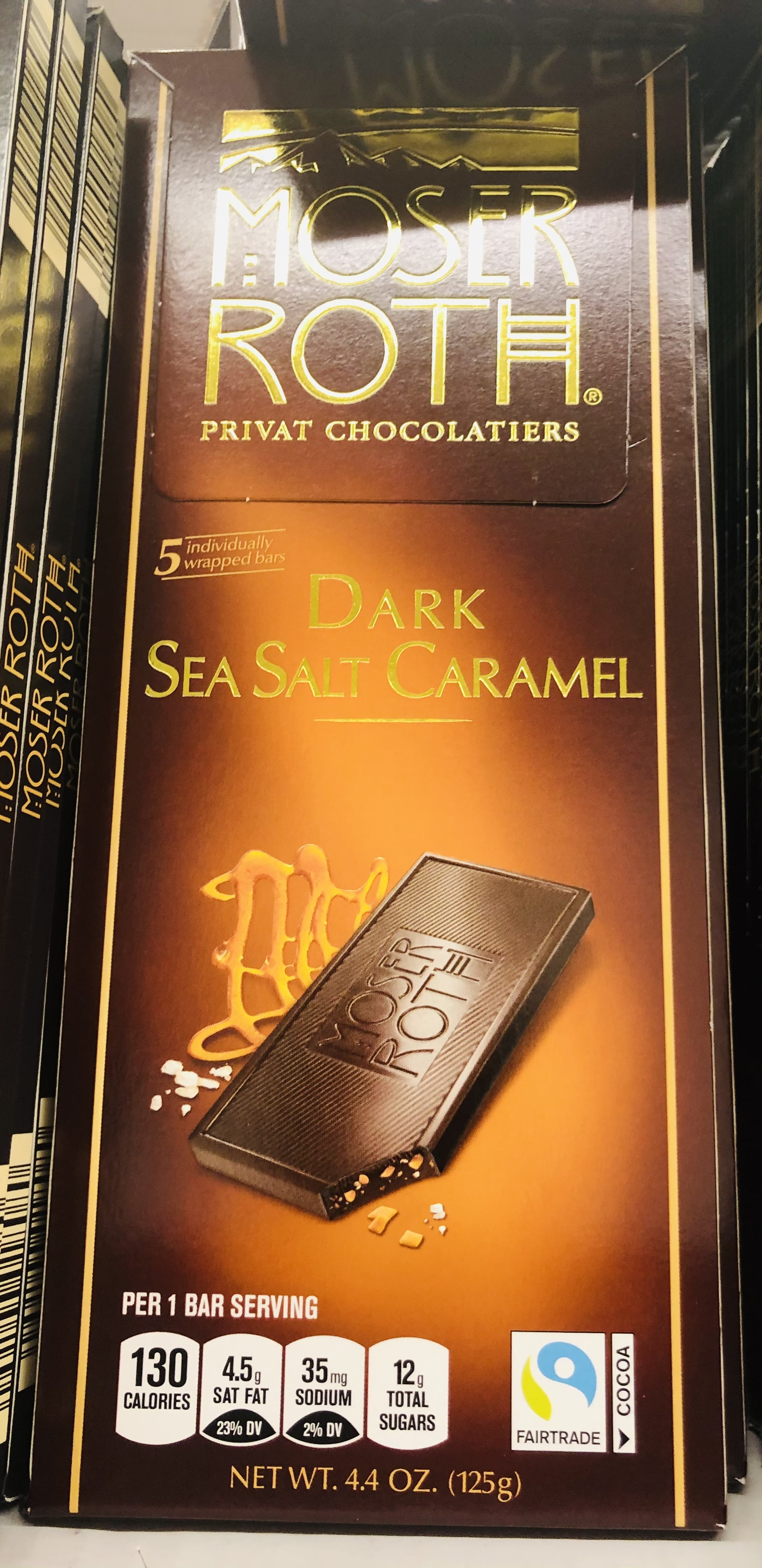 MOSER ROTH German Dark/Sea Salt/Caramel Chocolate Bars (6 Pack ...