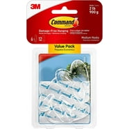 Command Large Clear Outdoor Window Hook, 3 Piece 1 Hook, 2 Strips ...