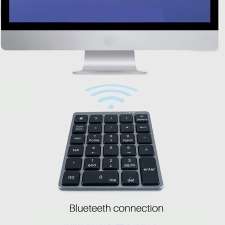Wireless Numeric Keyboard 28 Keys Keyboard Home Wireless Bluetooth USB ...