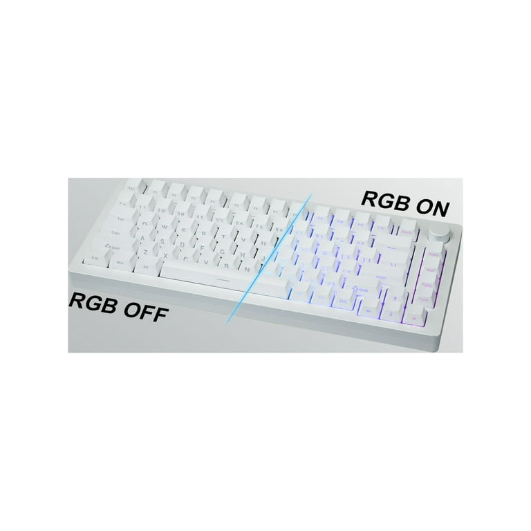 White Keycaps - Side Print PBT Keycap Set, Double Shot Shine White Keycaps - Side Print PBT Keycap Set, Double Shot Shine