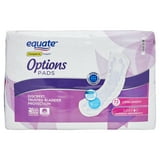 Equate Options Incontinence Pads for Women, Maximum, Long, 144 Count ...
