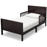 Delta Children Epic Wood Toddler Bed with Attached Guardrails, Dark ...